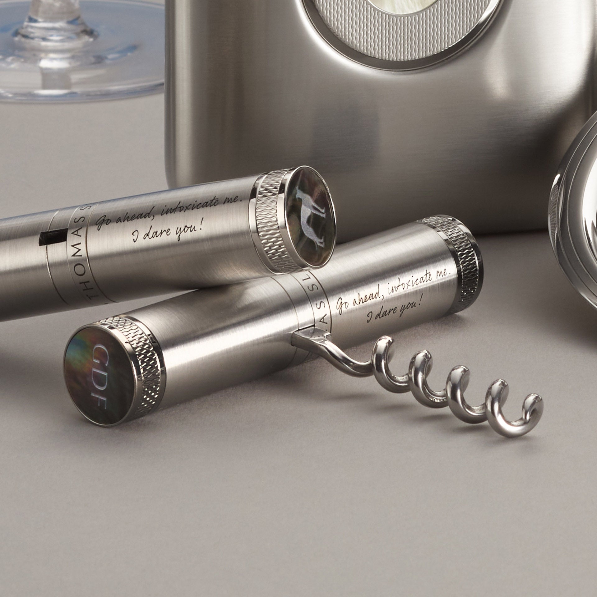 Travel Corkscrew Intricately Crafted In Stainless Steel – Thomas Slim