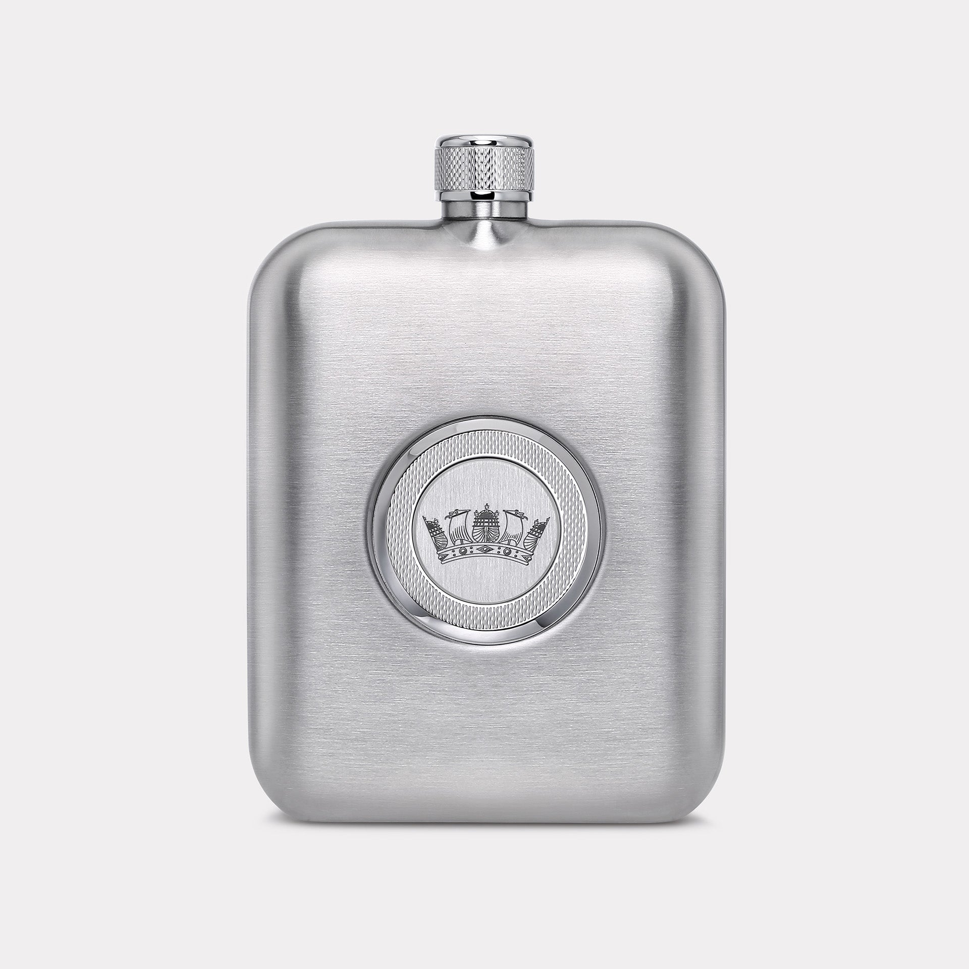 Royal Navy Hip Flask in Stainless Steel | Regimental Gifts | Thomas Slim