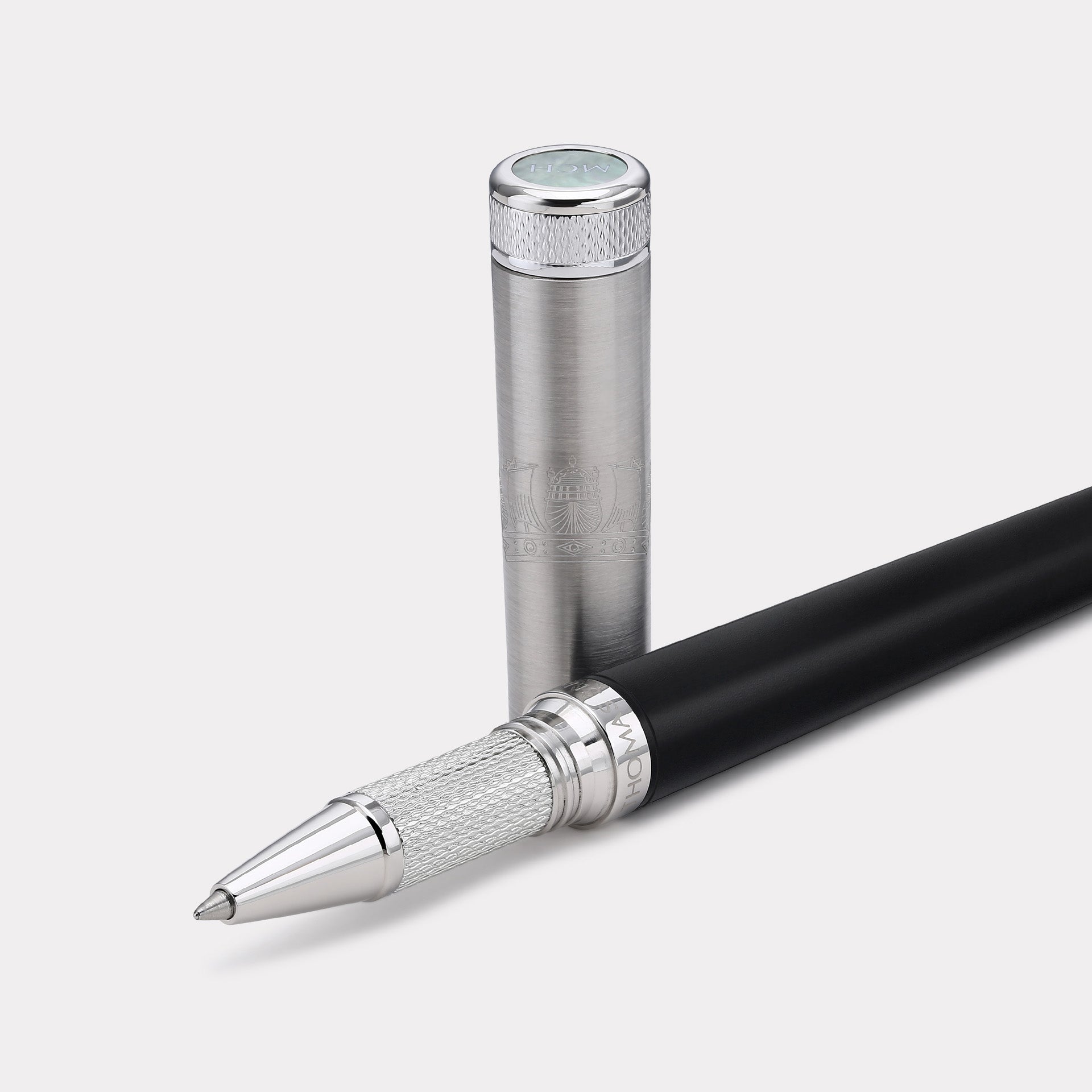 Royal Navy Pen Set - Steel | Thomas Slim